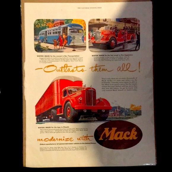 Mack | Art | 2 Pages Mack Truck Vintage Advertisements 95 ...